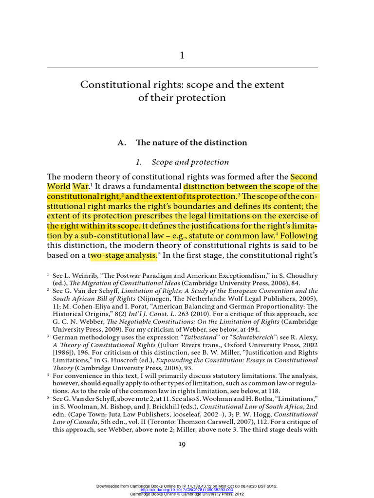 Consitutional - Rights - Scope - and - The - Extent - of - Their ...
