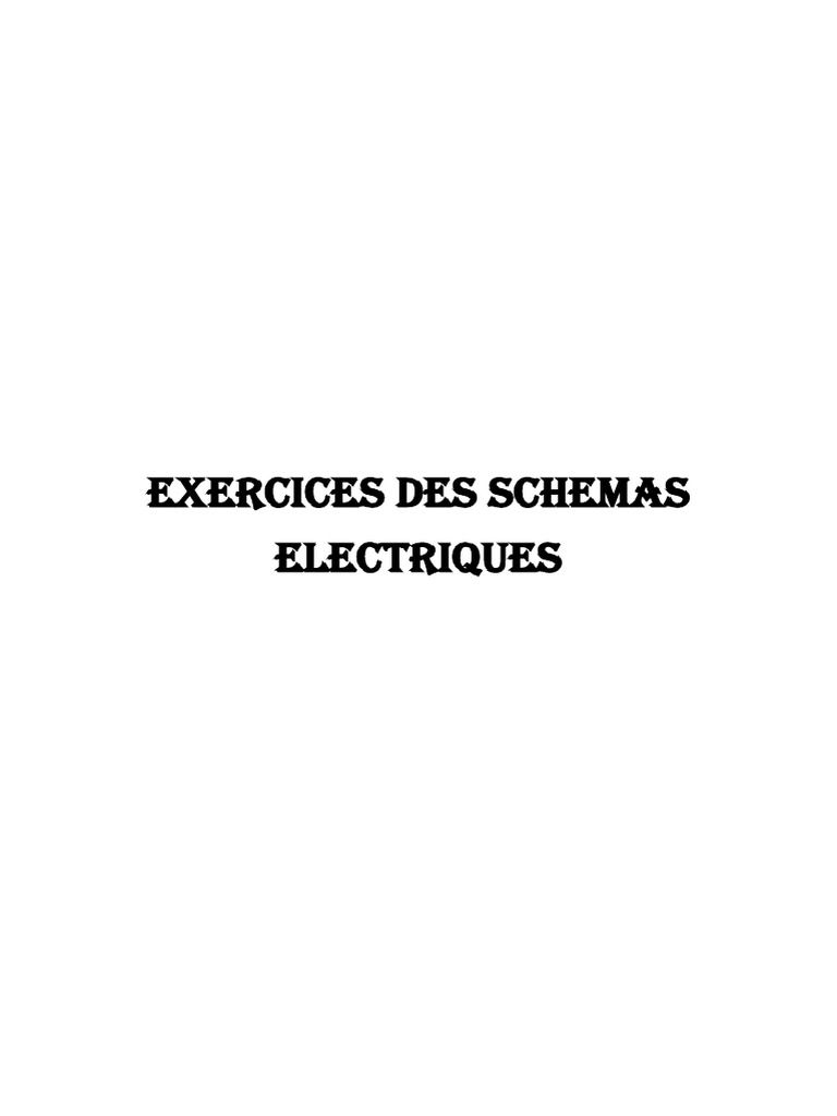 Feuilletage Exercices Des Schémas Électriques | PDF | Transformateur électrique | Électrotechnique