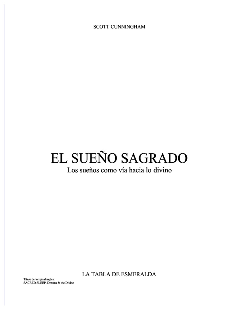 Scott Cunningham El Sueo Sagrado Compress | PDF