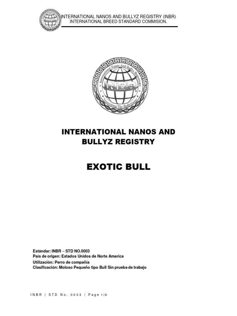 ESTANDAR_OFICIAL_INBR_EXOTIC_BULL | PDF | Cráneo