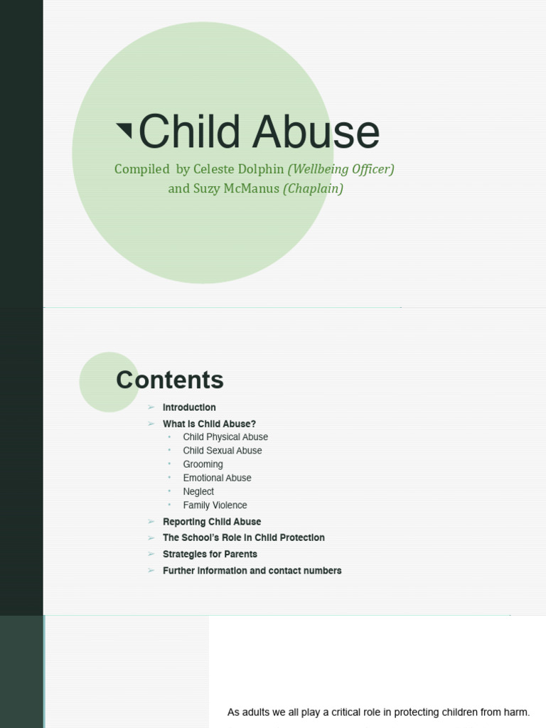 Child Abuse Presentation | PDF | Child Abuse | Domestic Violence