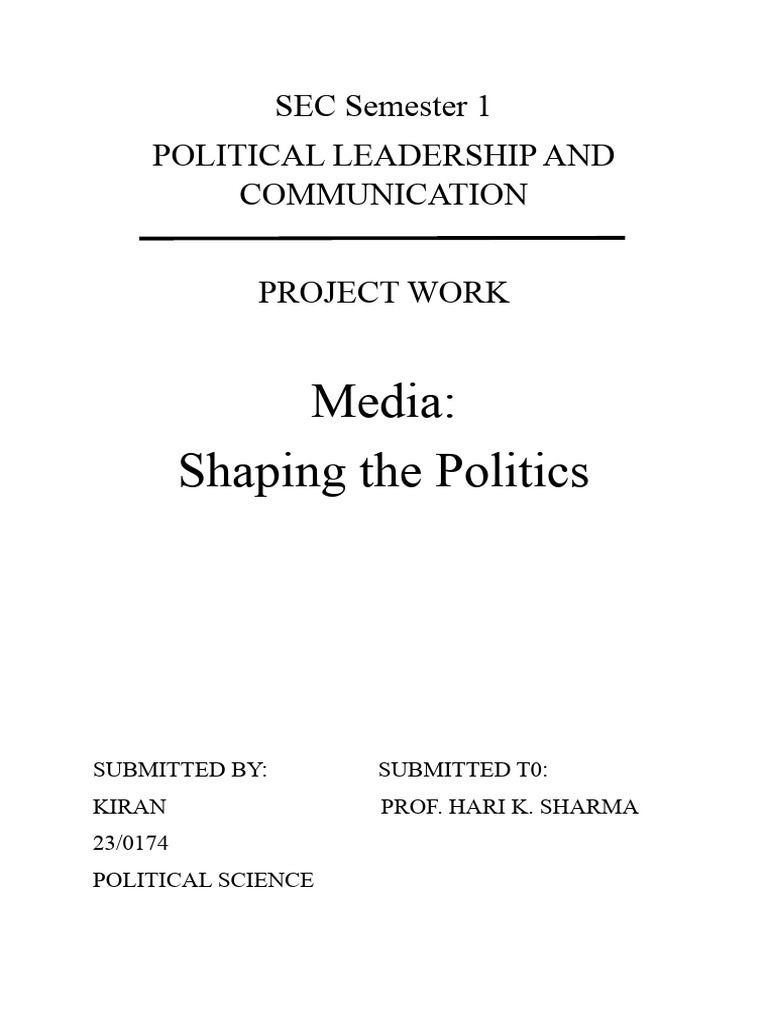 Sec Project Work | PDF | Mass Media | News