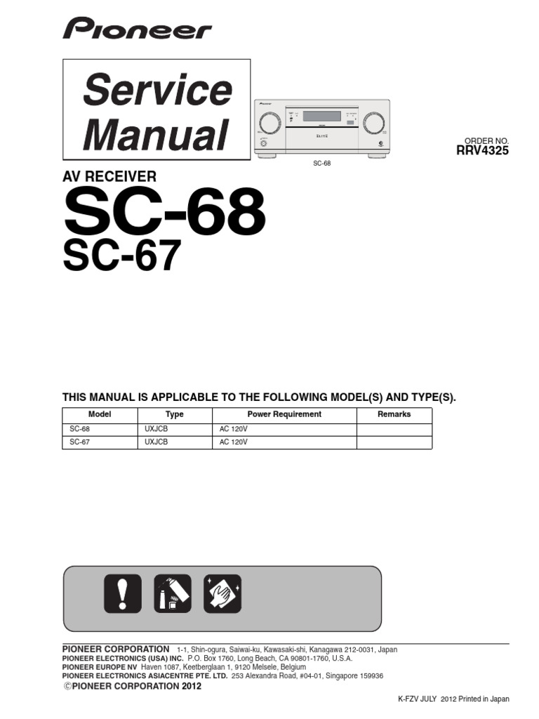 Pioneer sc-68 sc-67 | PDF | Soldering | Frequency Modulation