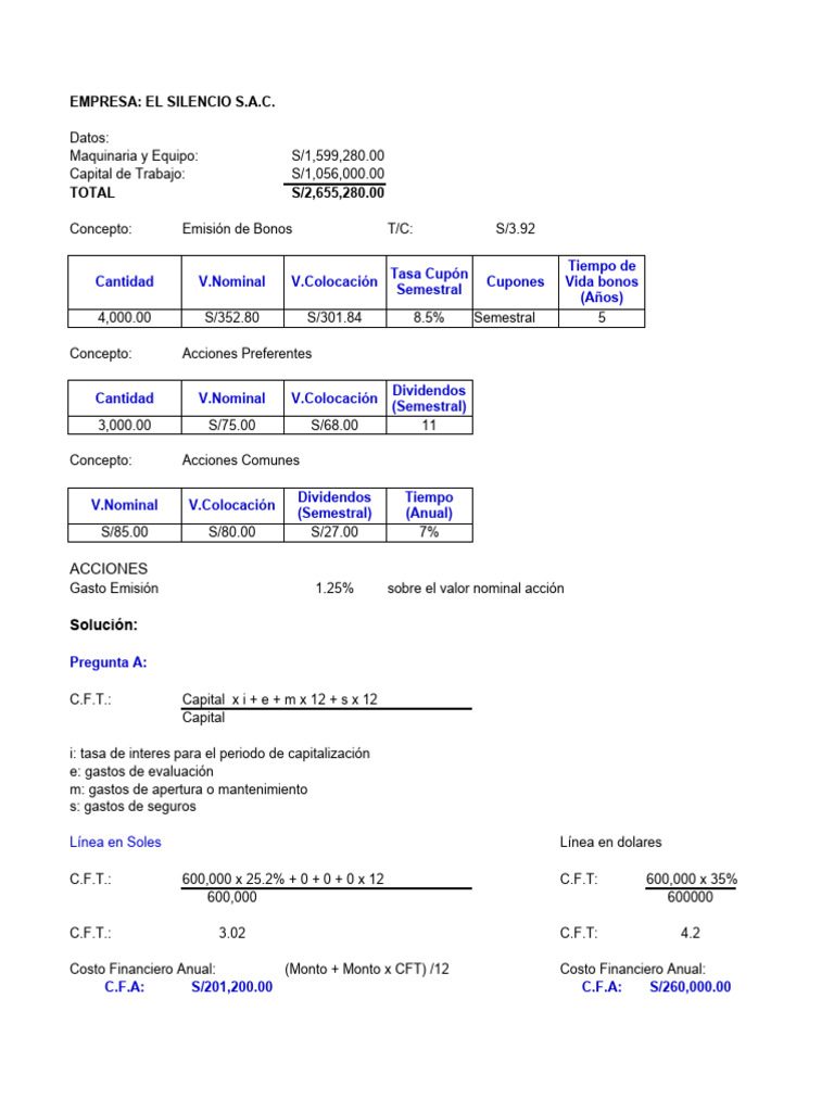 Pa3-Gestion de Costos Financieros4523 | PDF | Compartir (Finanzas) | Sector privado