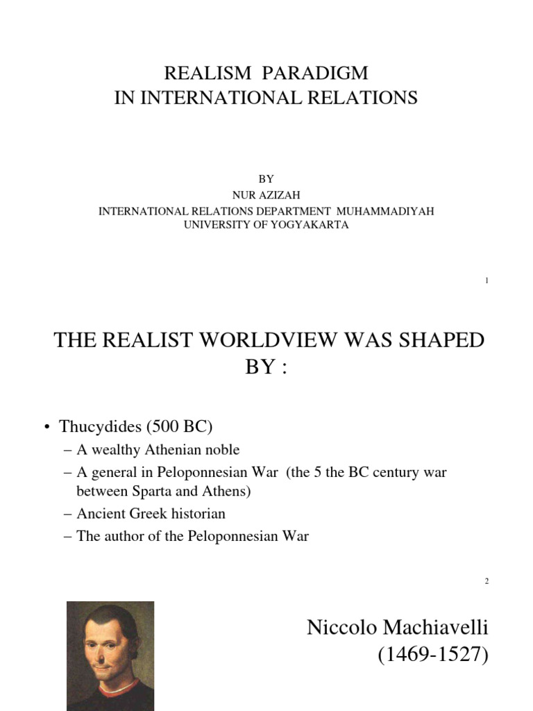 Realism and Concept in Realism | PDF | International Relations ...