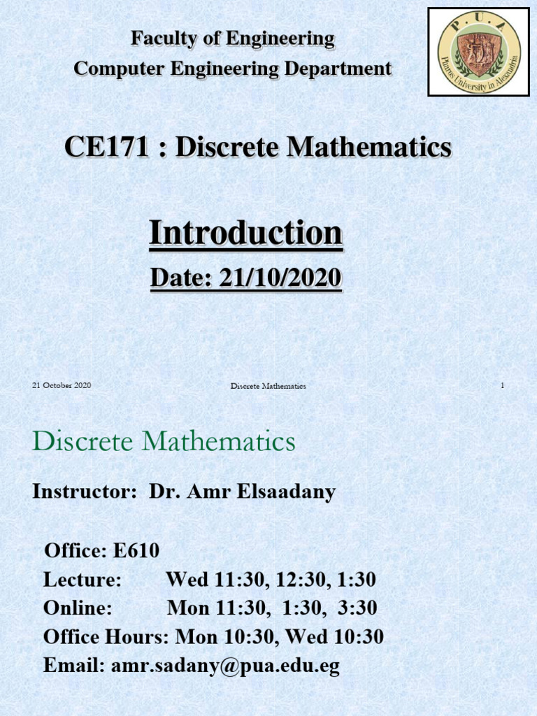 Discrete Mathematics L01 Download Free Pdf Mathematics Proposition
