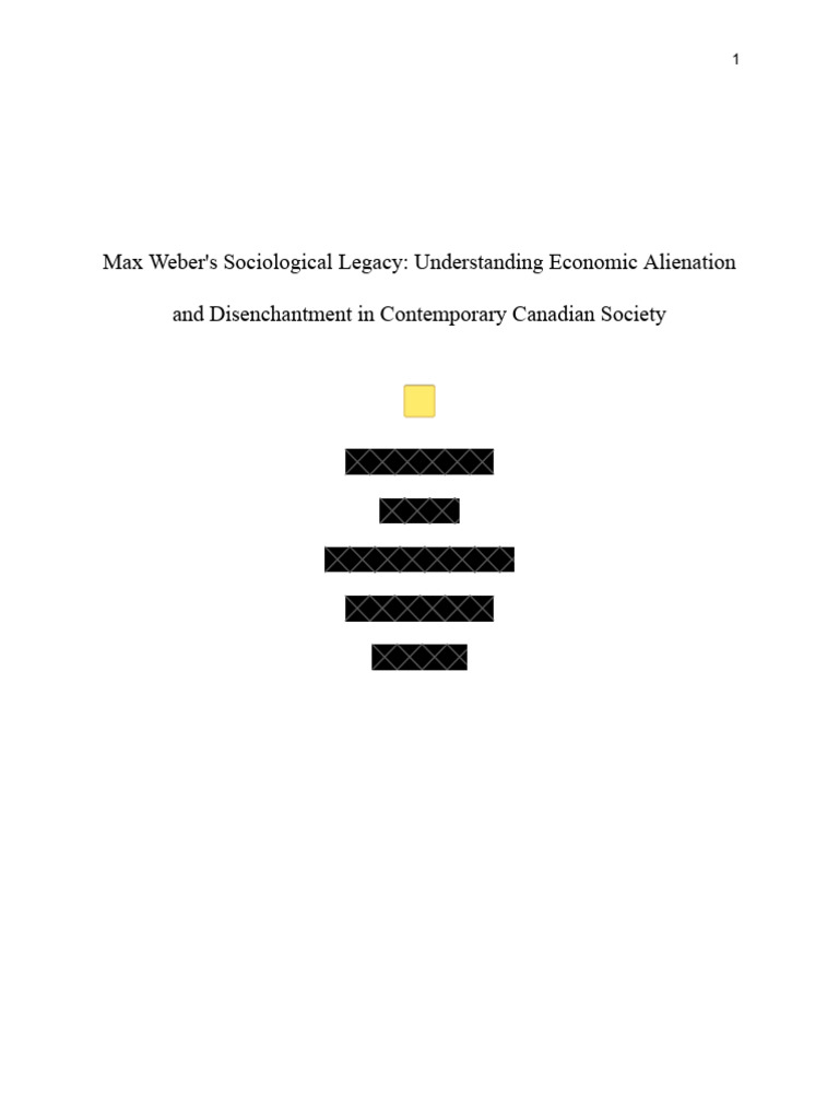 Weber, Alienation, Economy | PDF | Cost Of Living | Max Weber