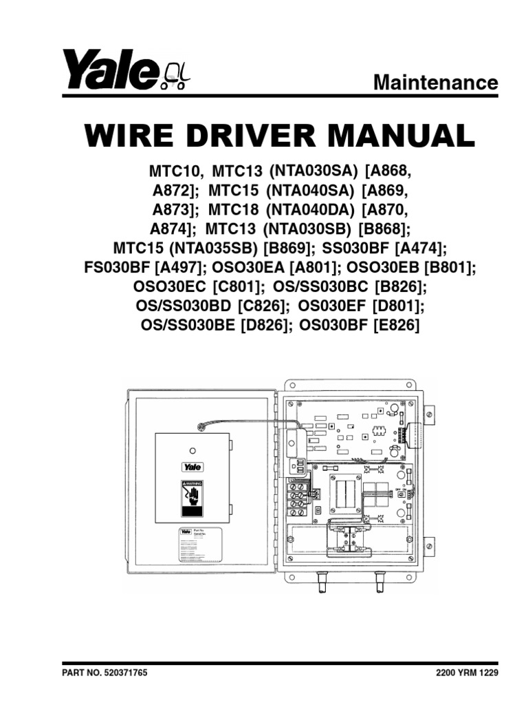 Wire Driver Manual: Maintenance | PDF | Alternating Current | Fuse ...