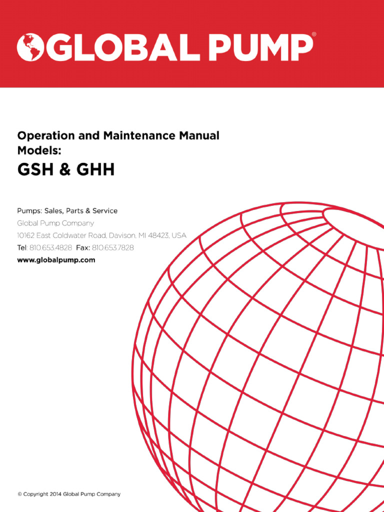 GSH GHH Operation and Maintenance Manual - Copy-1 | PDF | Pump | Bearing (Mechanical)