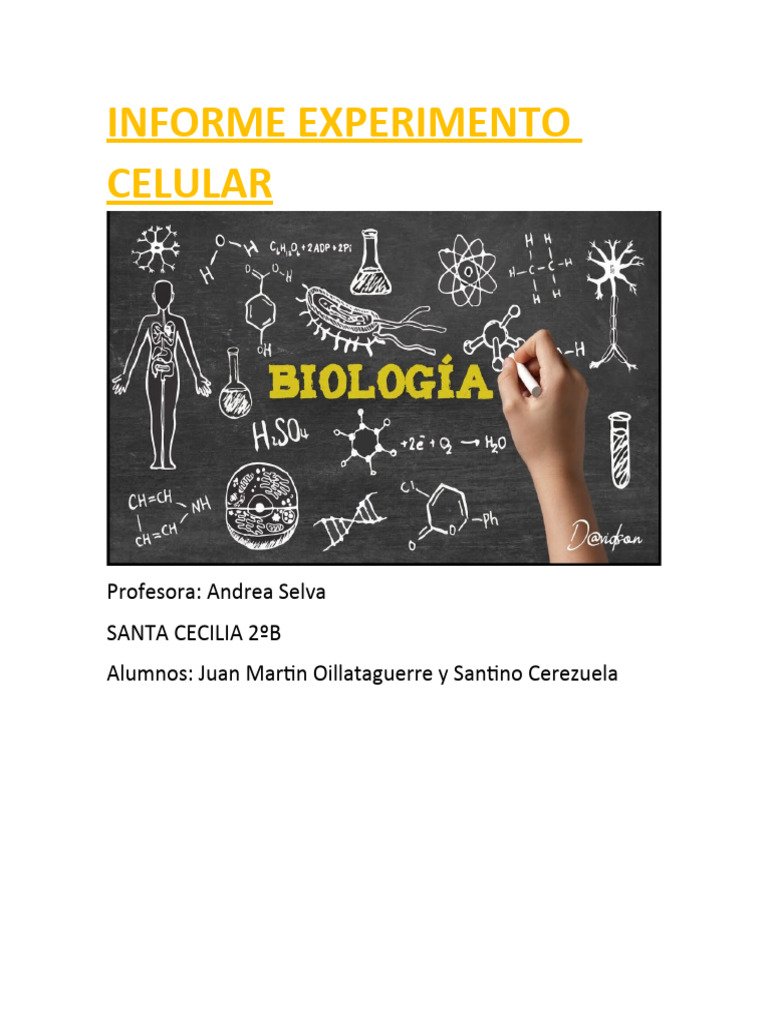 INFORME EXPERIMENTO CELULAR | PDF