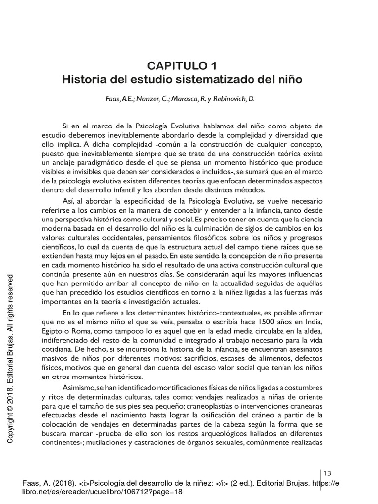 Psicologia Del Desarrollo De La Niñez Ana Faas 13 20 2 Pdf