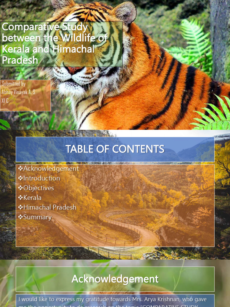 Comparative Study Between The Wildlife of Kerala and Himachal Pradesh ... Comparative Study Between The Wildlife of Kerala and Himachal Pradesh ...