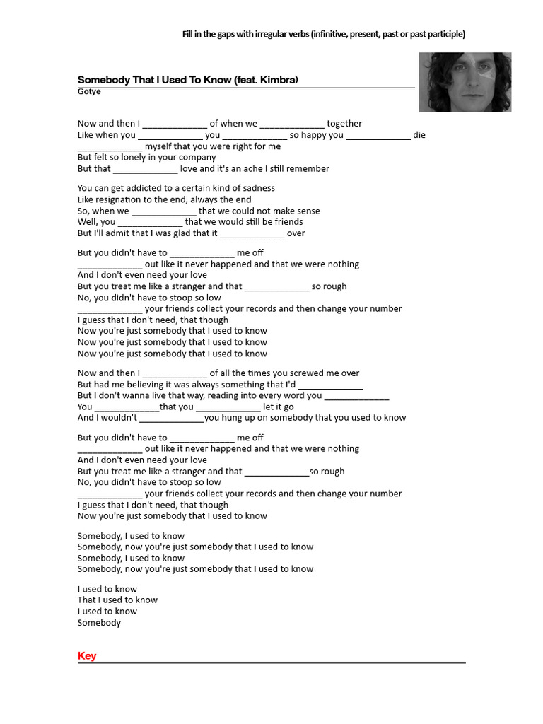 Fill in Irregular Verbs Exercise | PDF | Linguistic Morphology ...