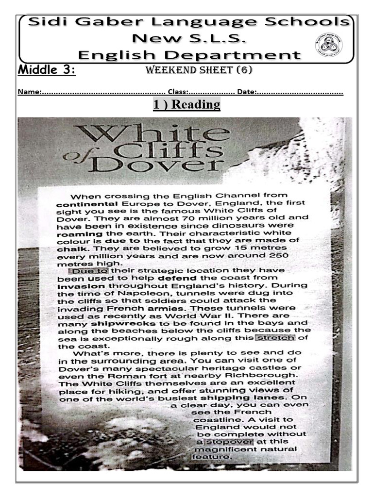 Weekend Sheet 6-1 | PDF