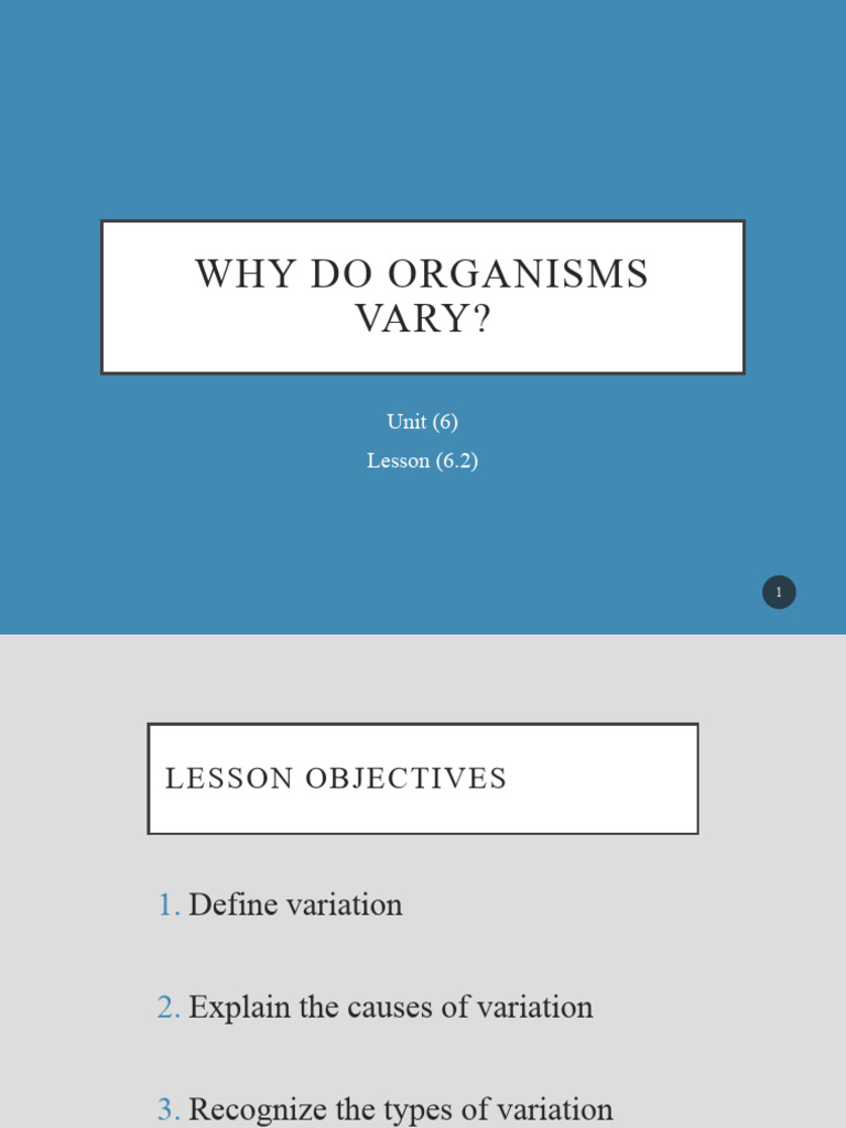 2979 - Why Do Organisms Vary | PDF