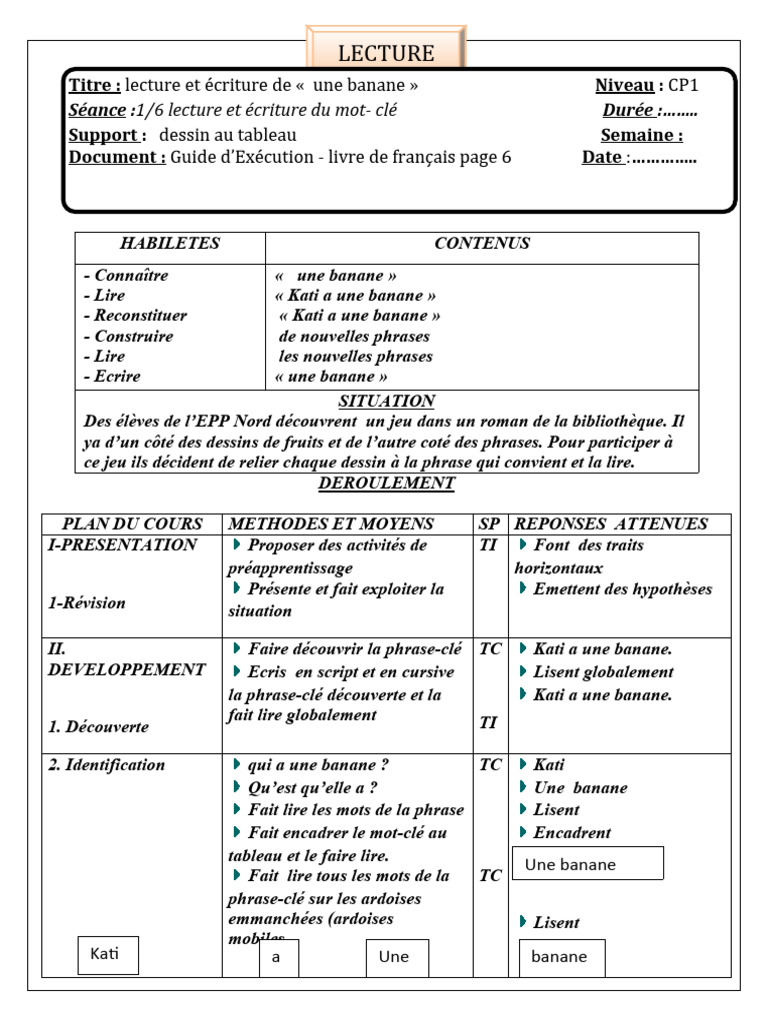Lecture Cp1 Pdf écriture Syllabe