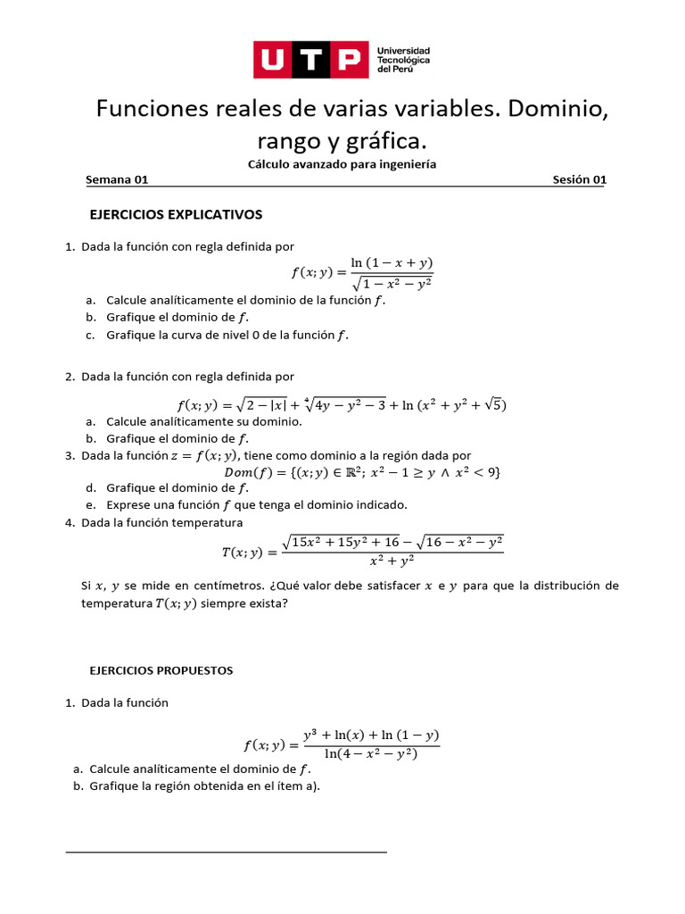 S01 - s1 - Resolver Ejercicio | PDF | Función (Matemáticas) | Análisis ...