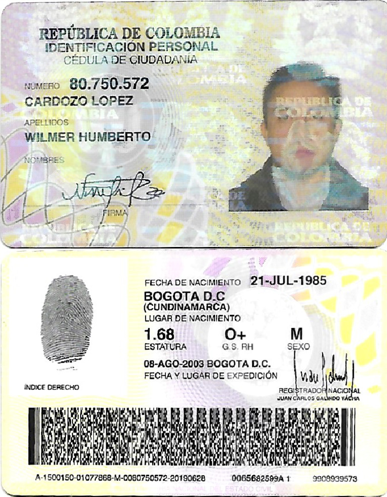 CC Wilmer Humberto Cardozo Lopez | PDF