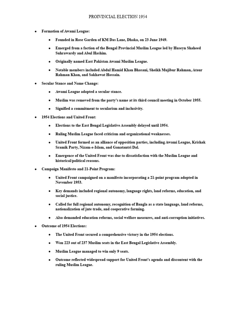 Elections 1954 | PDF