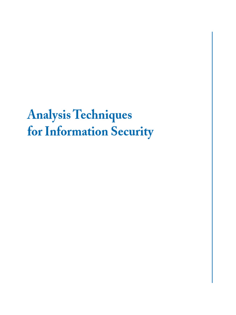 Analysis Techniques For Information Security | PDF | Transport Layer ...
