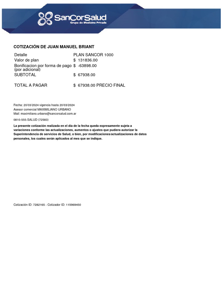 Cotizacion | PDF | Economias