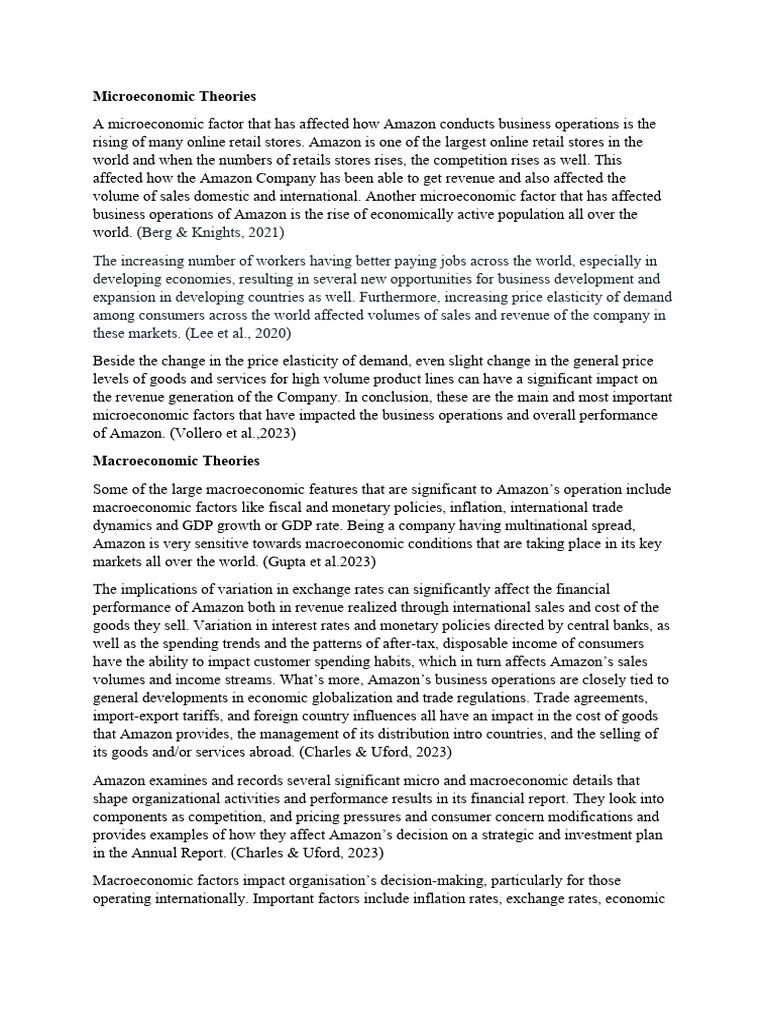 Microeconomic Factors Impacting Amazon | PDF | Macroeconomics ...