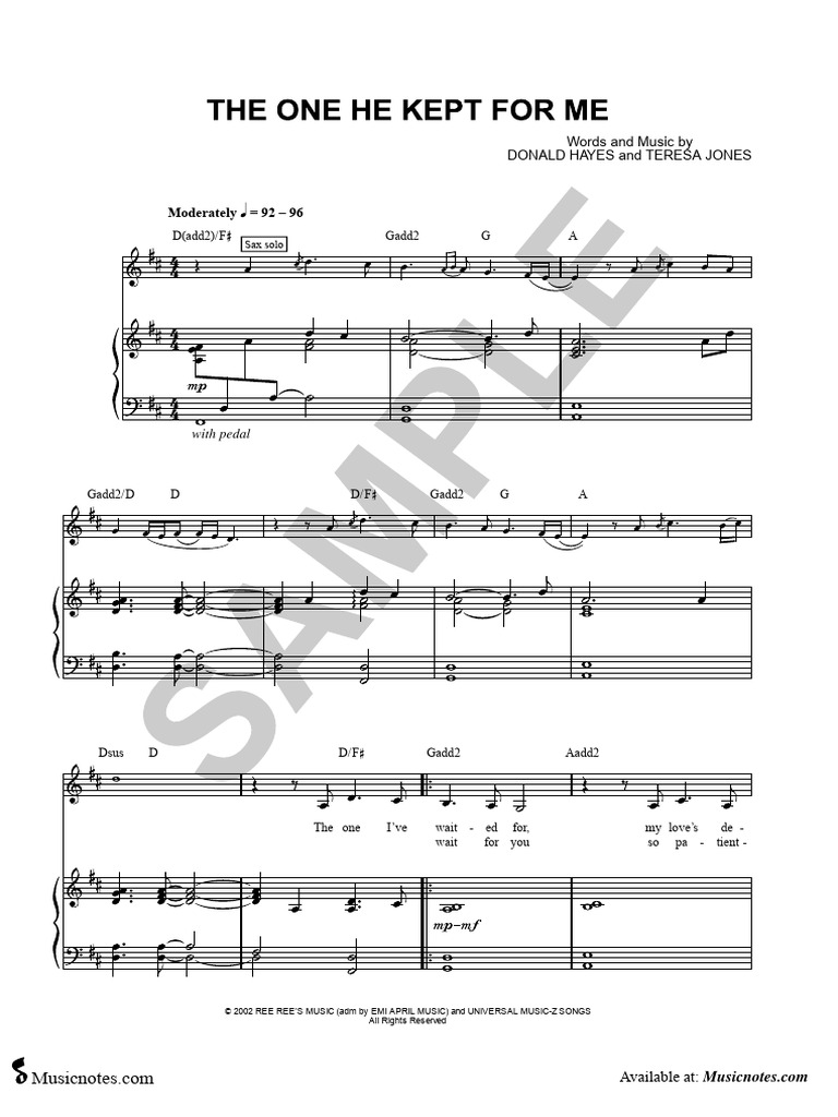 The One He Kept for Me Sheet Music | PDF