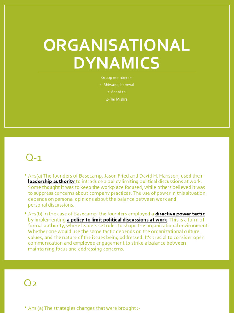 Organisational Dynamics | PDF | Organizational Behavior | Business