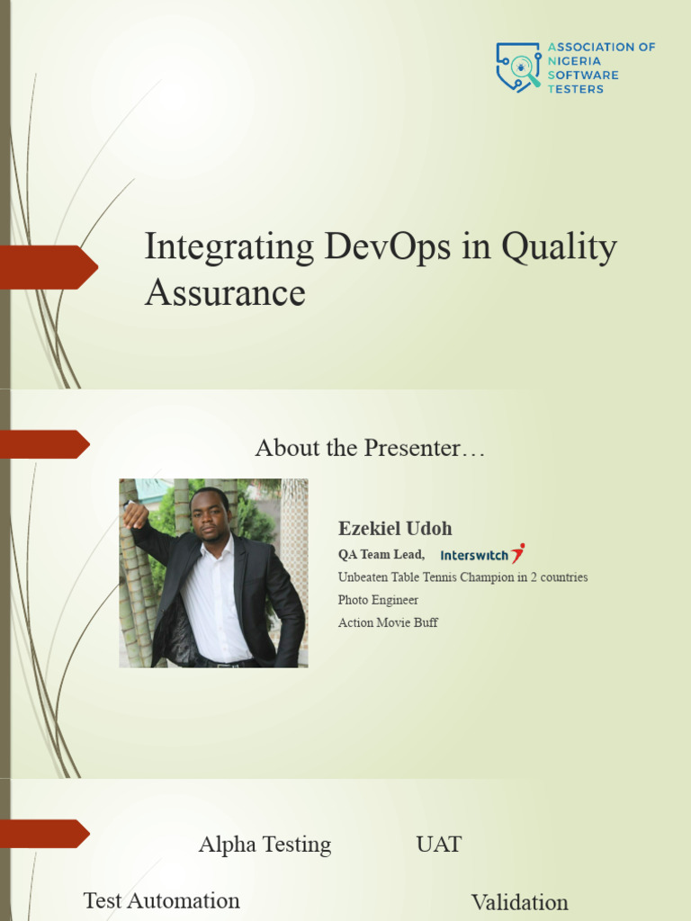 QA in DevOps Presentation | PDF | Computing | Engineering