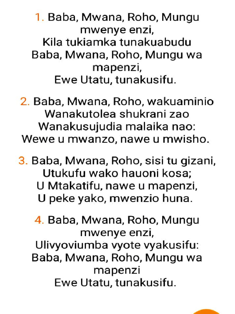 Baba Mwana Roho | PDF