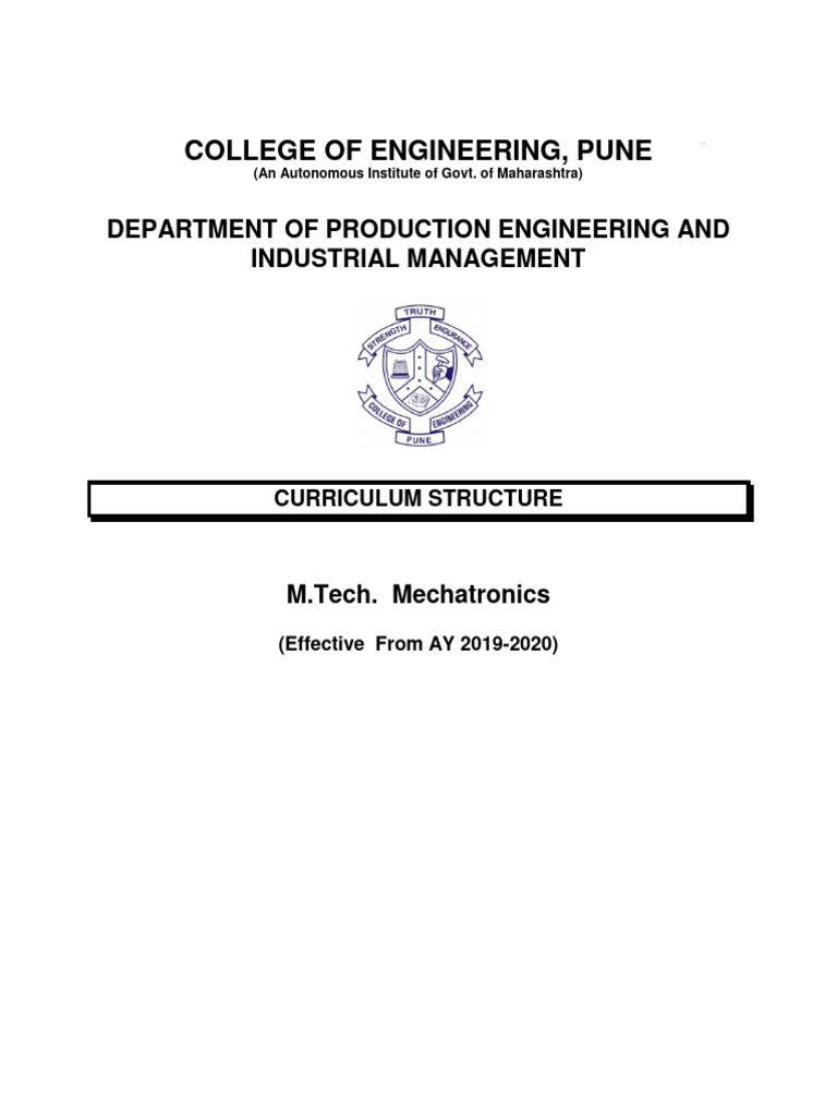M Tech Mechatronics | PDF | Bending | Control Theory