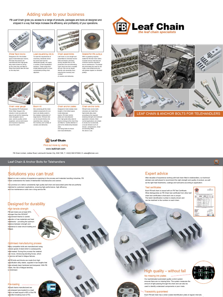 Telehandler Brochure Leaf Chain 1 | PDF | Mechanical Engineering ...