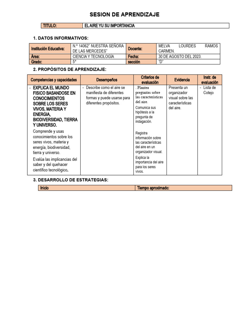 El Aire y Siu Importancia | PDF | Evaluación | Ciencias Naturales