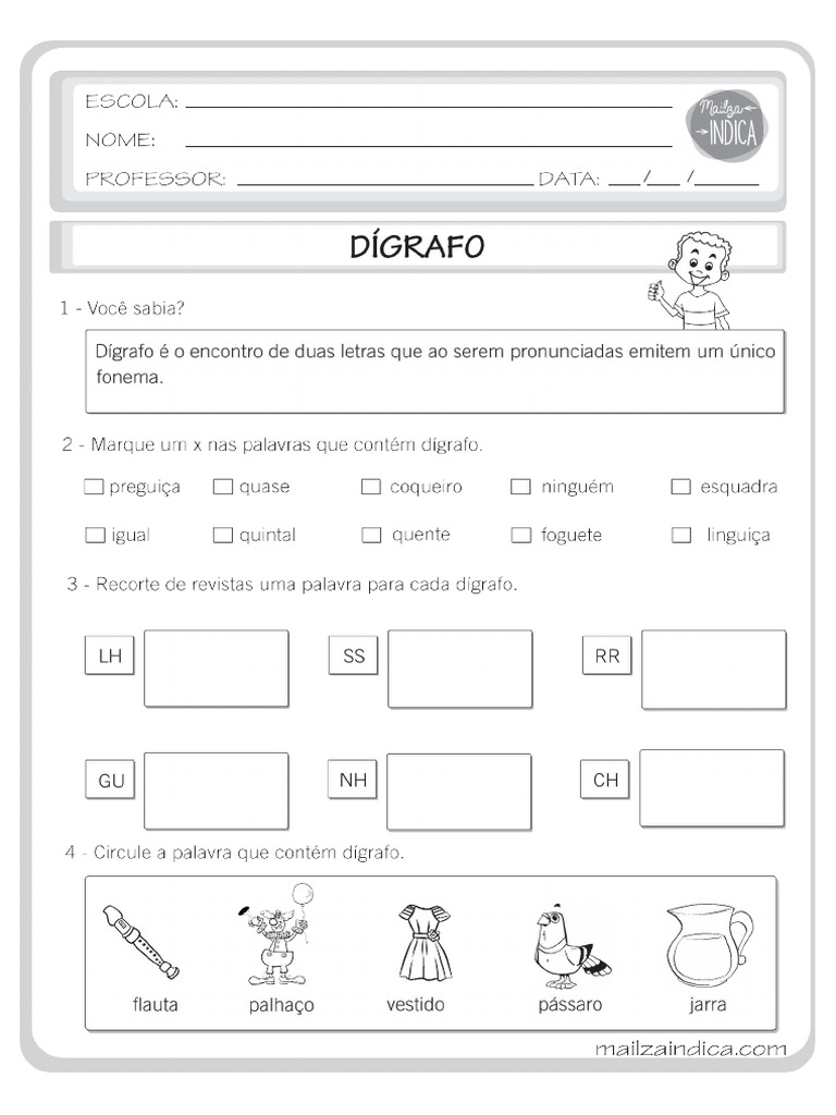 6 DIGRAFO FUNDAMENTAL PORTUGUES 3 ANO | PDF