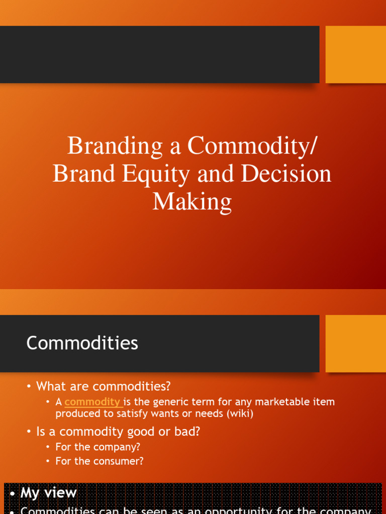 Topic 2 | PDF | Brand | Commodity