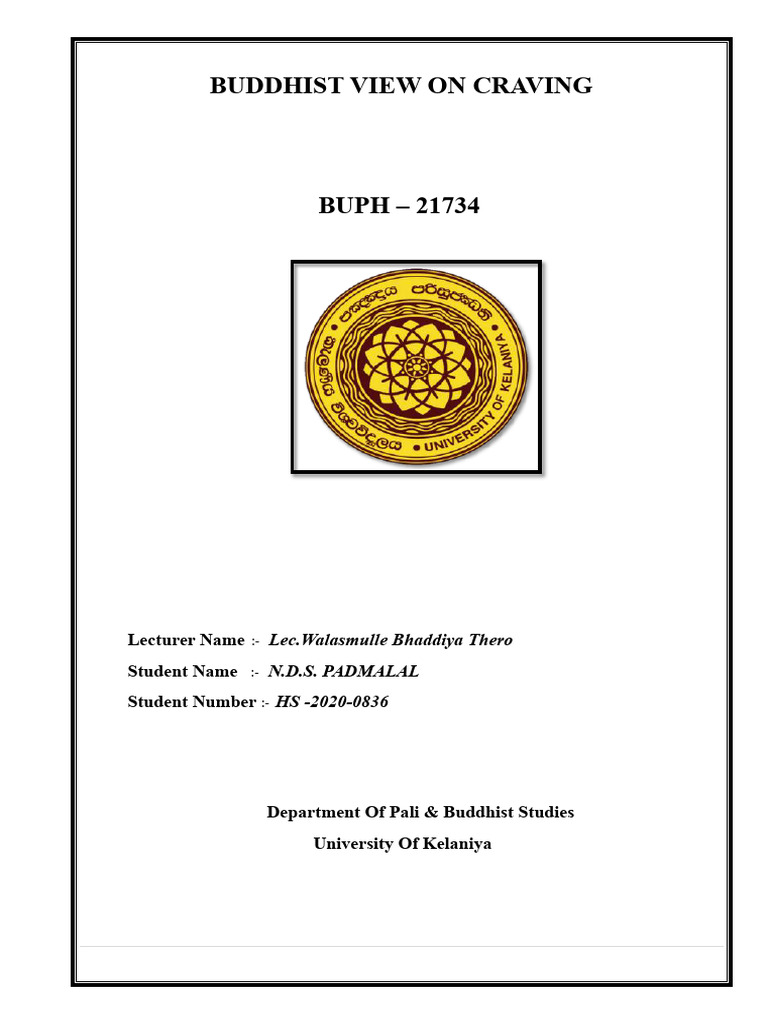 Buddhist Insights on Craving Explained | PDF | Noble Eightfold Path ...