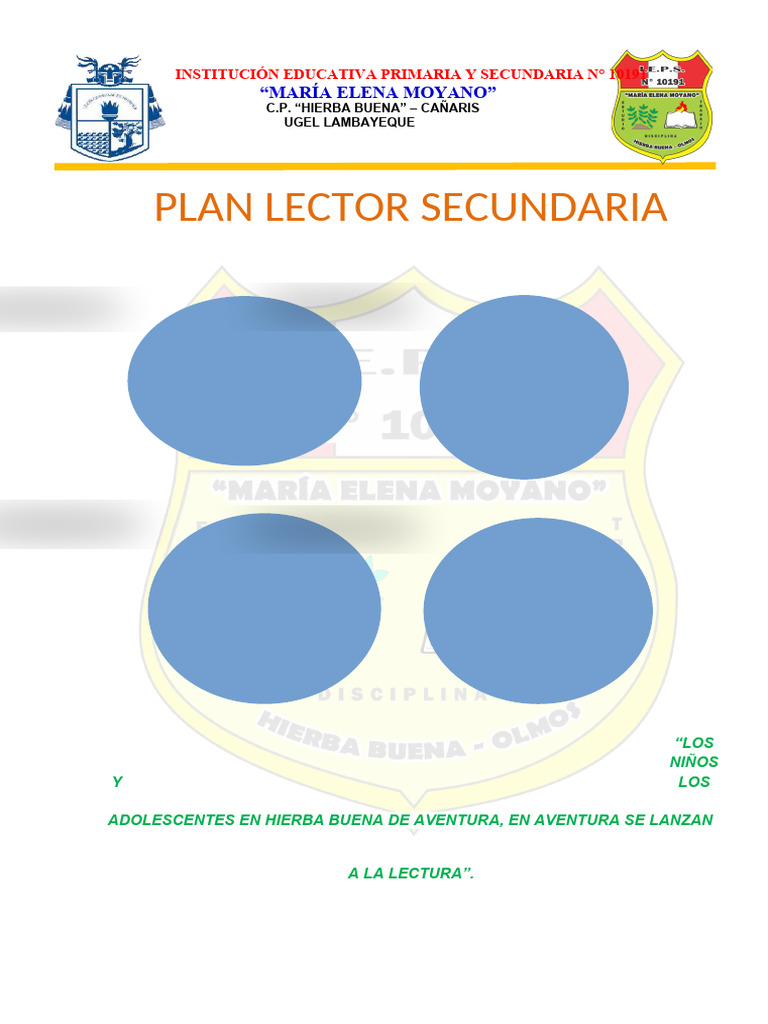 00 - Plan Lector para Secundaria | Descargar gratis PDF | Comprensión lectora | Comunicación humana