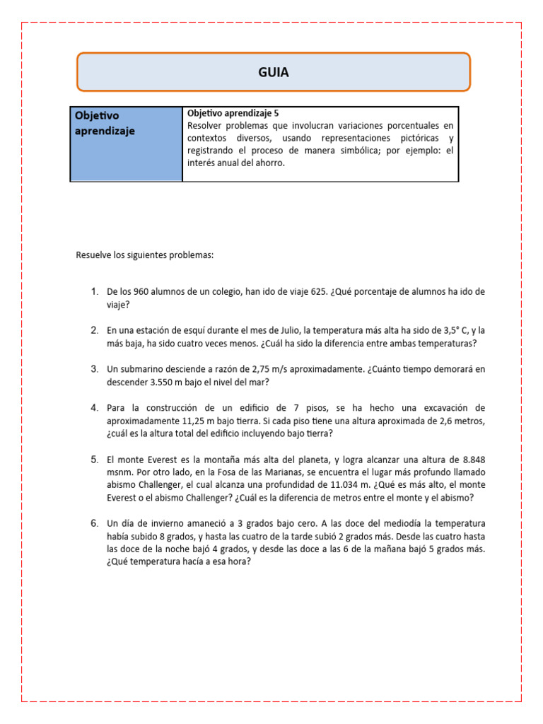 GUIA2 | PDF | Porcentaje