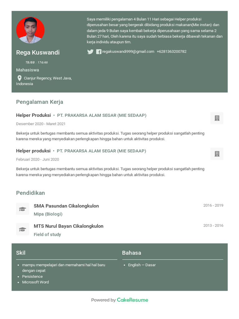 Tugas Helper Produksi di PT. PAS | PDF | Karier & Perkembangan | Bisnis