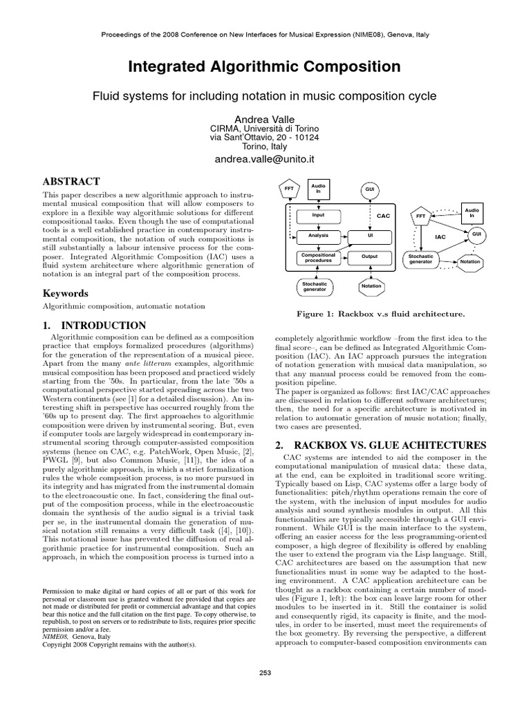 Andrea Valle, Integrated Algorithmic Composition | PDF | Algorithms | Computer Programming