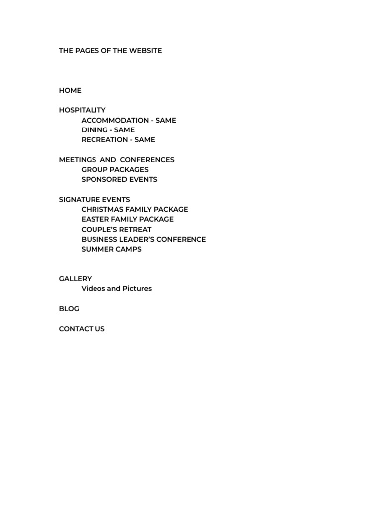 Ogere Resort Website Revamp | PDF | Restaurants | Resort