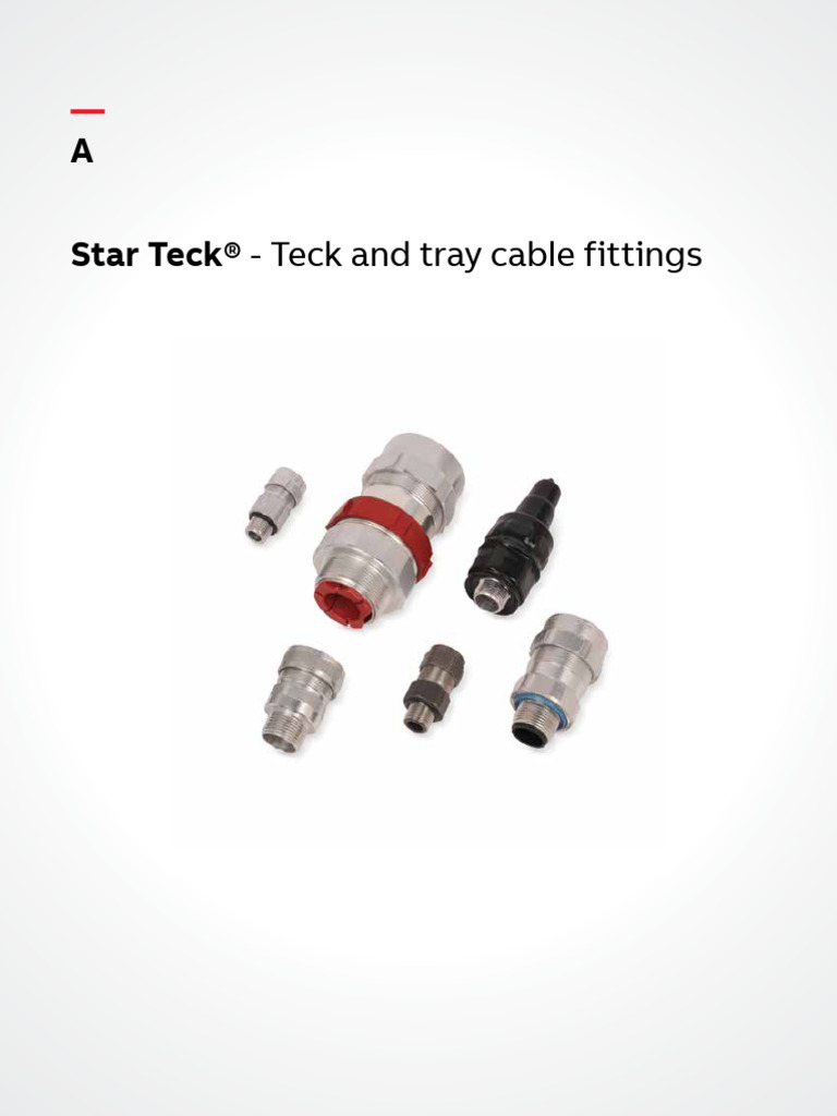 A Teck and Tray Cable Fittings E | PDF | Electrical Wiring
