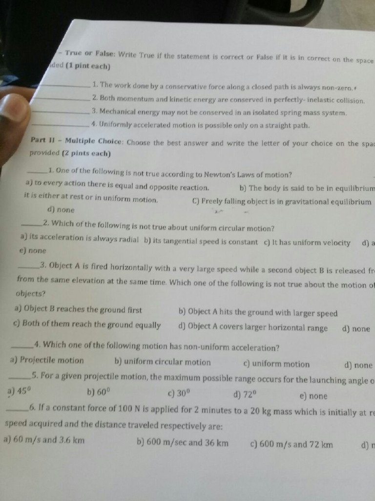 Physics Final Exams A+ Tutorial | PDF