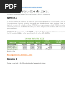 Ejercicios Prácticos de Excel Básico | PDF | Microsoft Excel | Hoja de cálculo