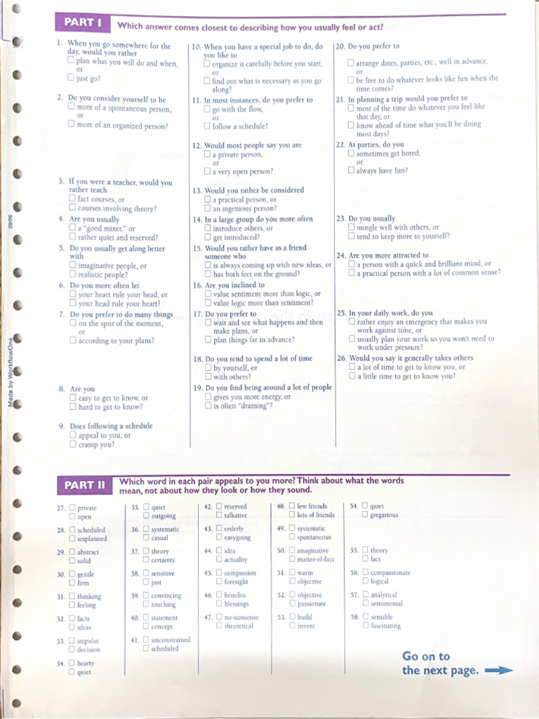 MBTI | PDF