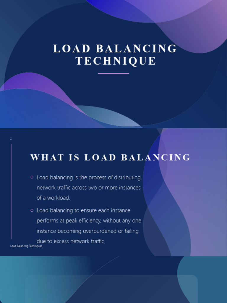 Load Balancing Techniques | PDF | Load Balancing (Computing) | Data Transmission