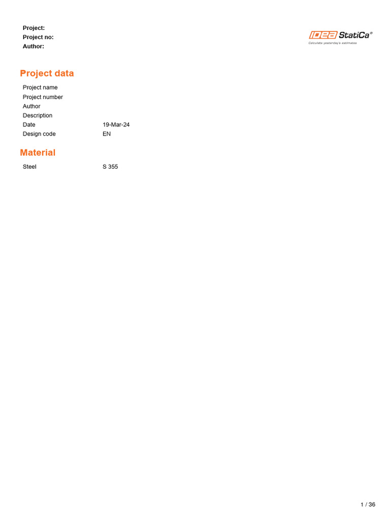 Project Data: Project Name Project Number Author Description Date 19 ...