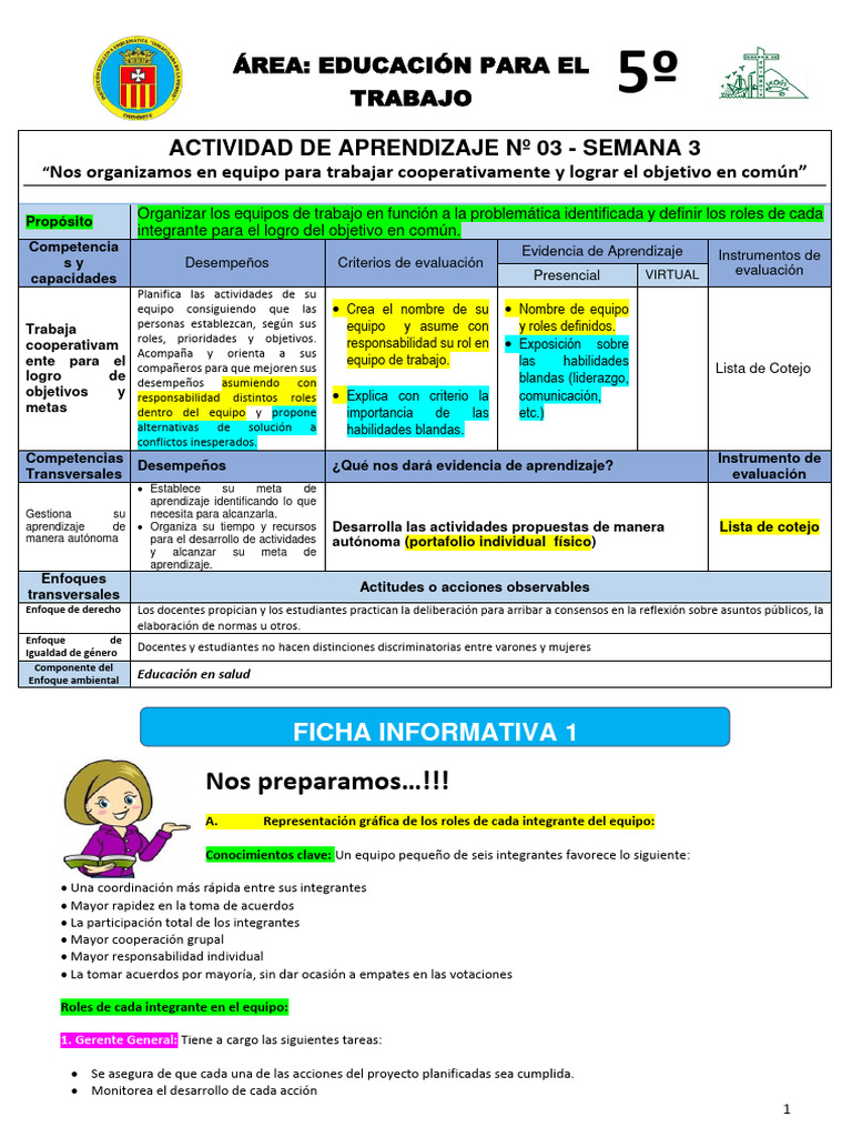 Semana 3 - Aa3 - Ficha Informativa | PDF | Evaluación | Marketing