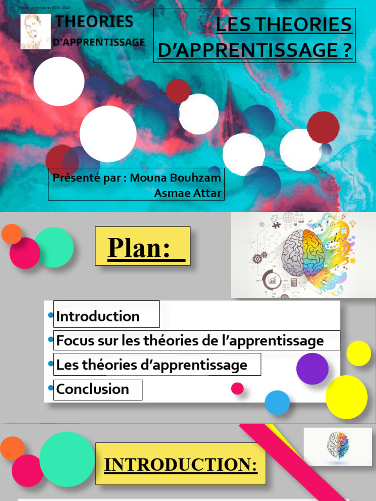 1les Theories D'apprentissage - Copie | PDF | Behaviorisme | Apprentissage