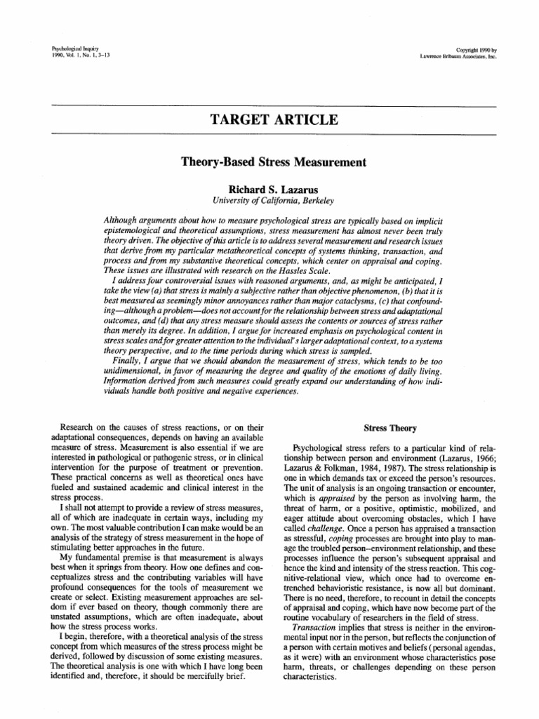 Theory-Based Stress Measurement | PDF Theory-Based Stress Measurement | PDF